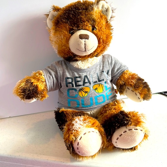 Build-A-Bear | Toys | Buildabear Brown Tan Calico Champ Teddy Heart Stitched Patch Plush Bab 23 ...